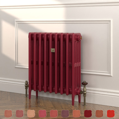 Richmond Red 4 Column Victorian Cast Iron Radiator H660mm x W2506mm ...