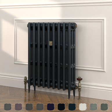 Shelbourne Black 3 Column Victorian Cast Iron Radiator H745mm x W218mm ...