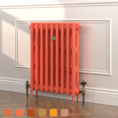 Rook Orange 2 Column Victorian Cast Iron Radiator H760mm x W591mm ...