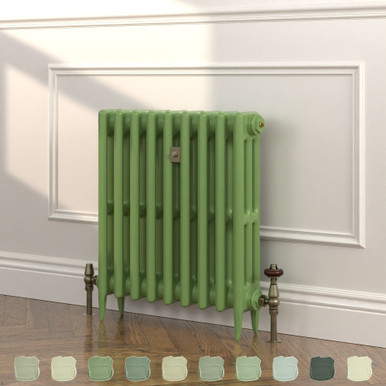 Shelbourne Green 3 Column Victorian Cast Iron Radiator H645mm x W1000mm ...