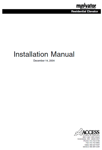 Minivator Packet Access2Parts.com