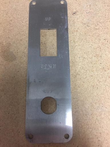 NWOV VPL SS Call plate 2x7 National Wheel-O-Vator Access2Parts.com