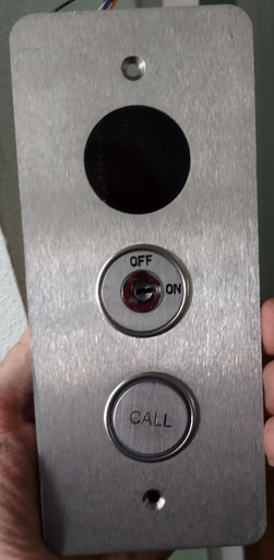 Symmetry Elevator Hall Call - Brushed Stainless