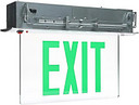 Aluminum LED Exit Sign – Mirror Panel, Green Letters