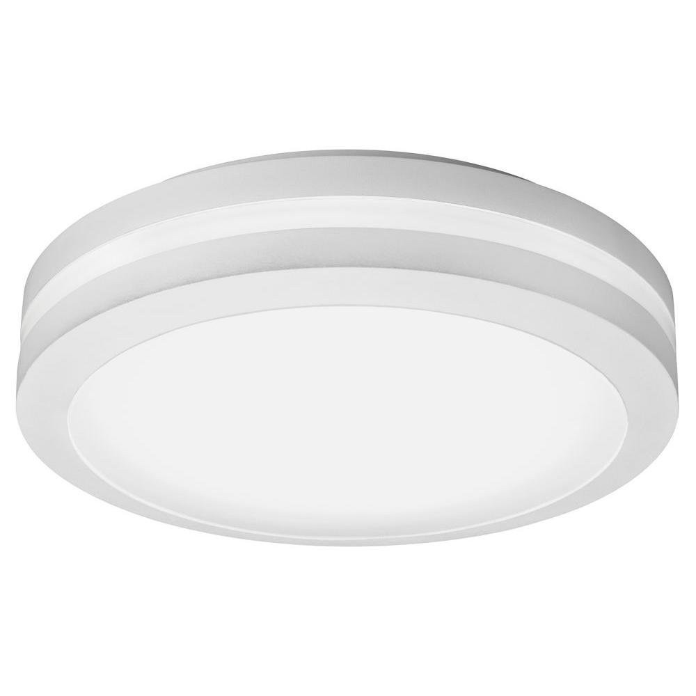 White Bulkhead Modern Exterior LED Light - Ceiling or Wall Mount