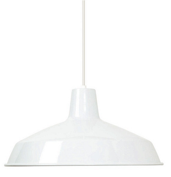 Superior Lighting - White Industrial Pendant – 16' Warehouse Style Light