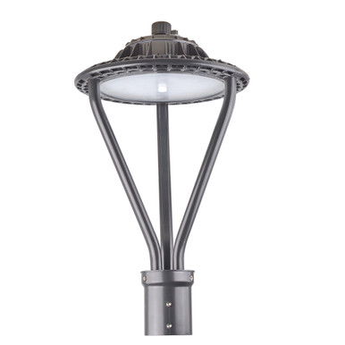 Black LED Post Light – 75/100/150W Selectable, 30K/50K