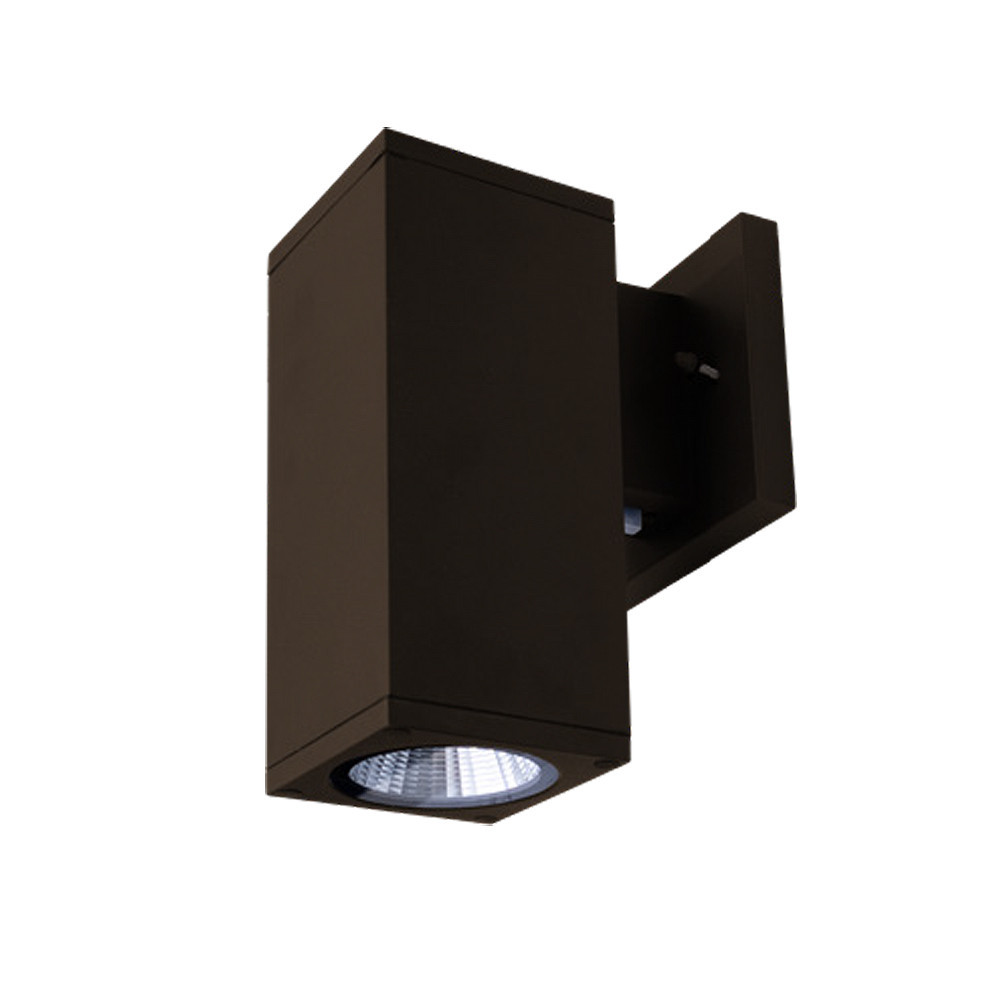 12W Bronze Square Sconce – Downlight, 30K/40K/50K MCT