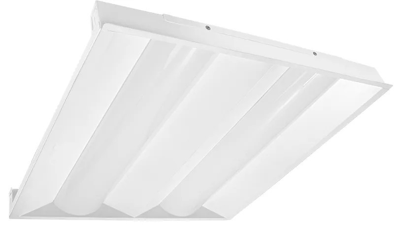Low-Glare 2x2 LED Basket Troffer – Grid Ceiling Mount