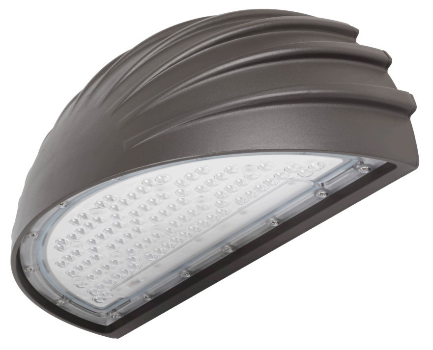 Bronze LED Wall Pack, Half Moon Design, 45W, 5000K
