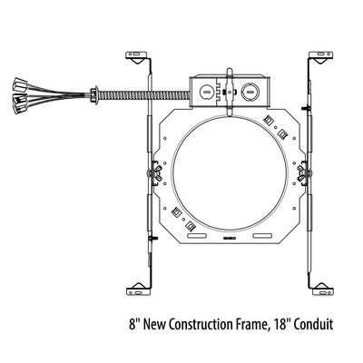 Lithonia Lighting Model LBR6PFW, LBR 6IN Round Plaster Frame with J-box ...