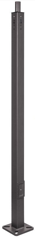 25 Ft Square Steel Pole, Surface Mount, Bronze, 2.5' Tenon