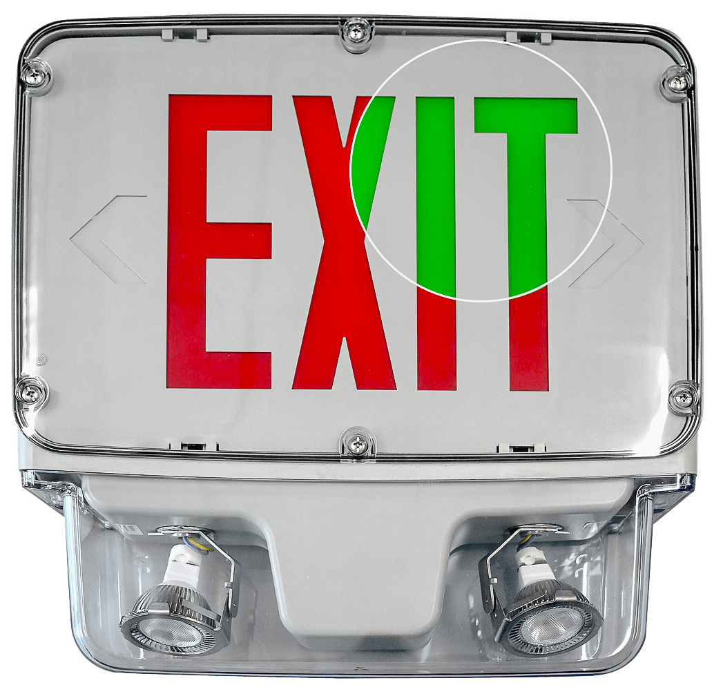 Hazardous Location LED Combo Exit Sign And Emergency Light