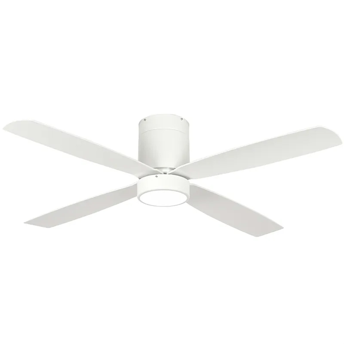 Fresh 52' White Ceiling Fan - 4 Blades - Warm LED Light