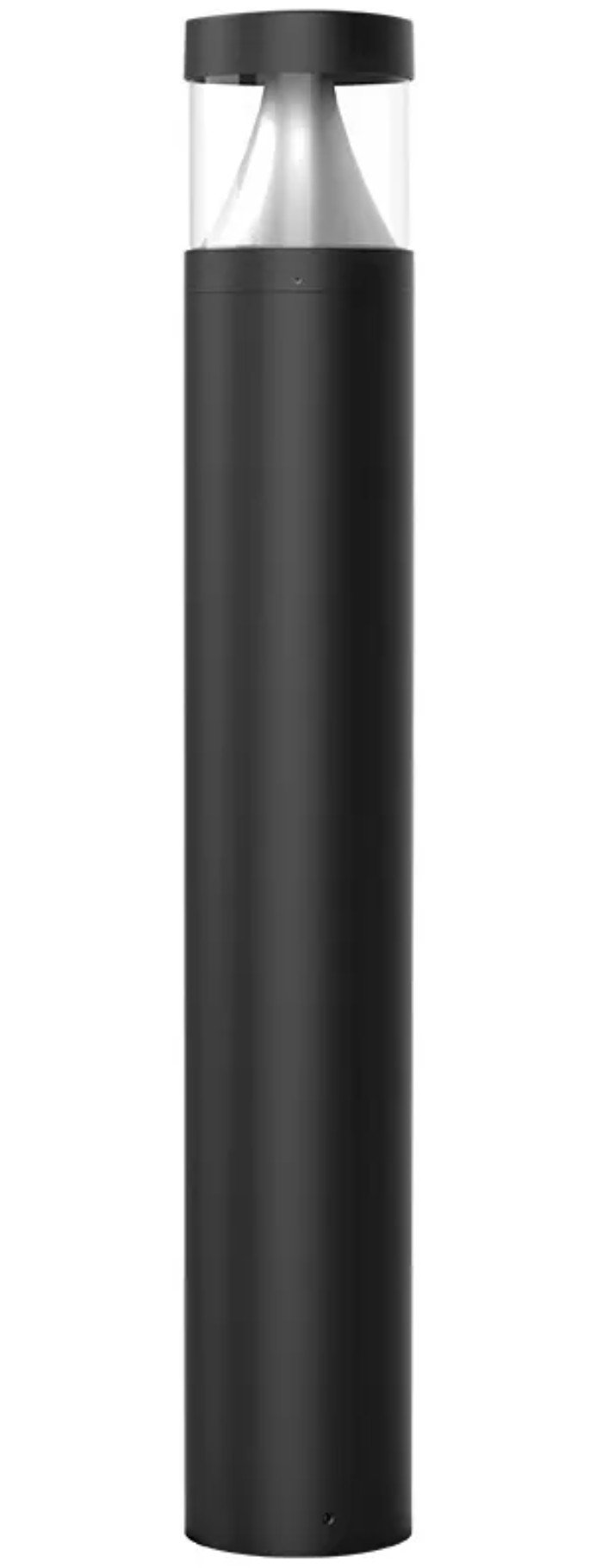 LED Bollard Light with Cone Reflector & Flat Head – 13/18/23W, Black Finish