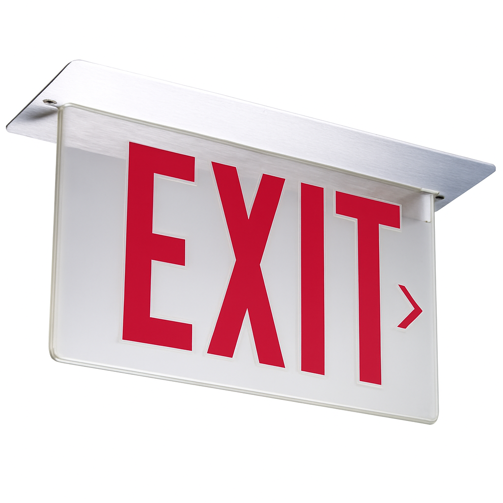 Lithonia LRP 1 RC RA 120/277 - Lithonia Aluminum Edge-Lit Exit Sign ...