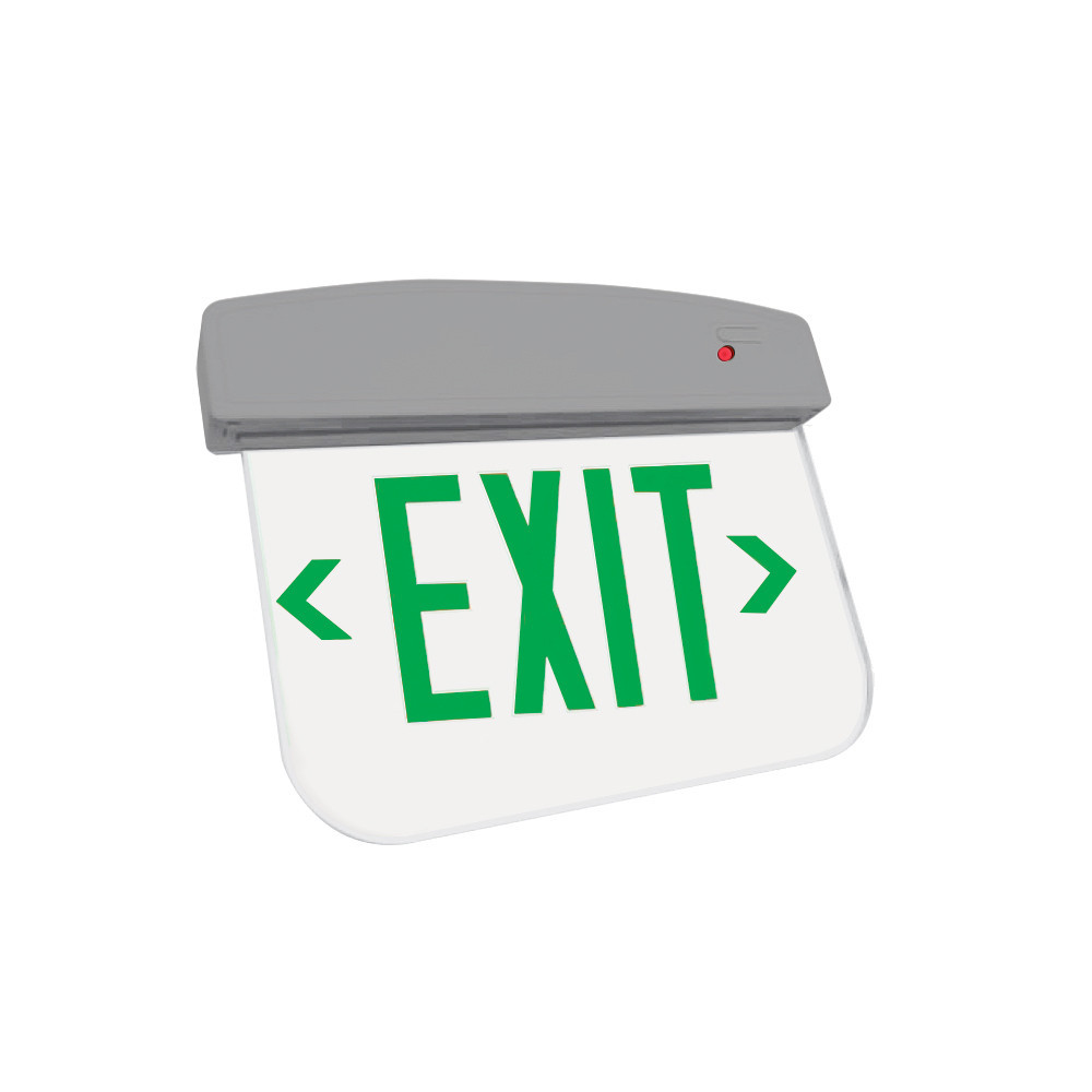 Superior Lighting - Exit Sign With LED Edge Lit - Silver Canopy Surface ...