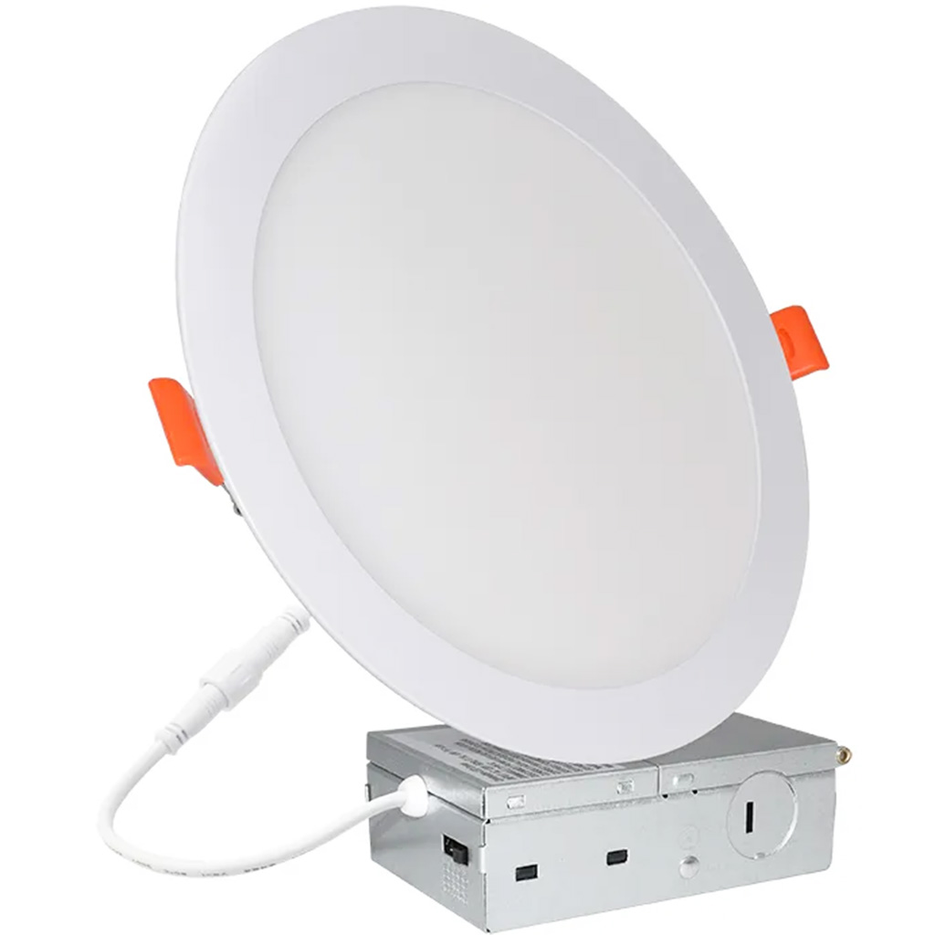 12' Recessed LED Downlight – 24W, Edge-Lit, 5 CCT Options