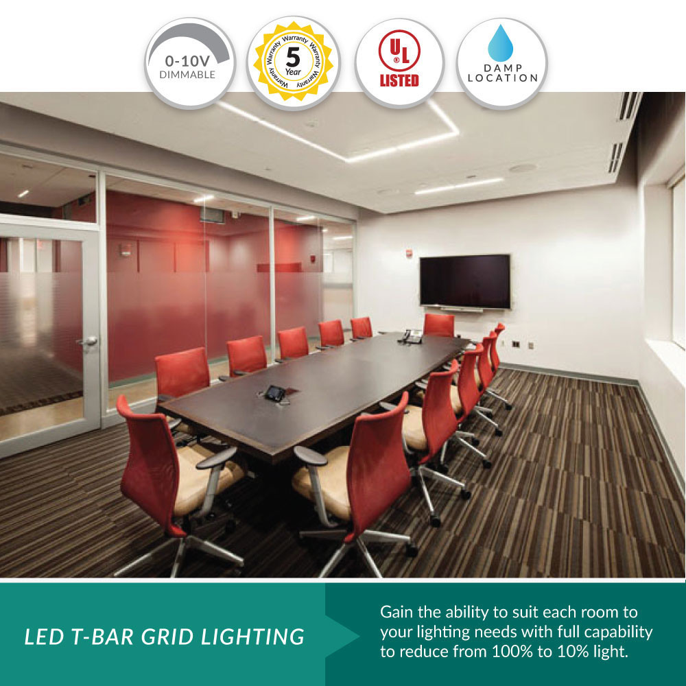 Lighting Drop Ceiling Grid 2x2 FT Edge Lit Frame And T Grid LED Panel