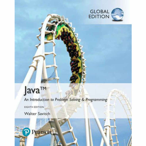 Java An Introduction To Problem Solving And Programming 8th Edition Walter Savitch