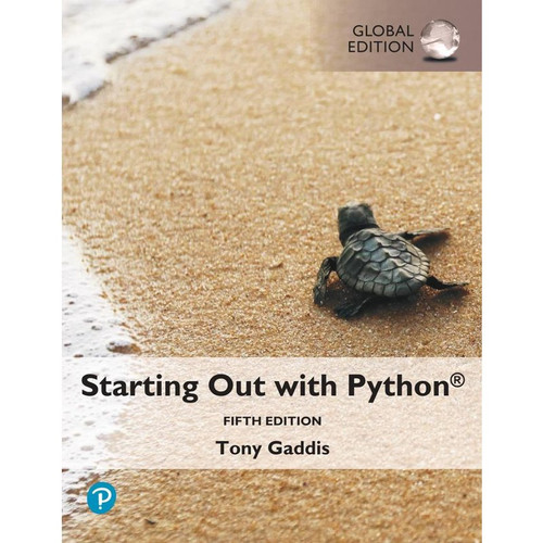 Starting Out With Python 5th Edition Tony Gaddis 9780135929032