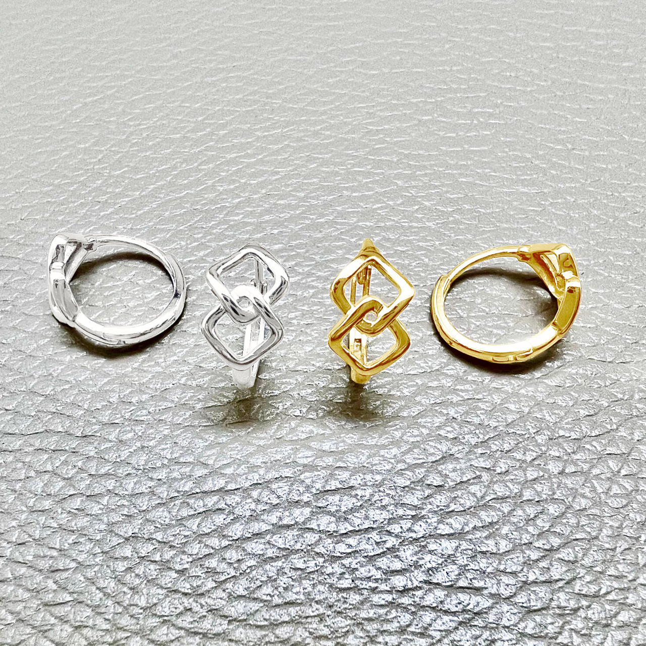 14kt Gold Open Link Hoops | Treasured & Co.