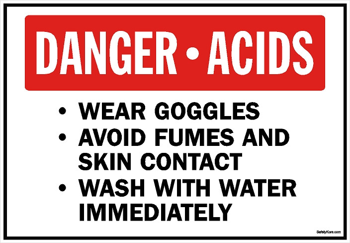 Danger Acids Sign
