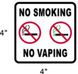 No Smoking No Vaping Sticker