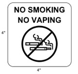 no smoking no vaping sticker 2