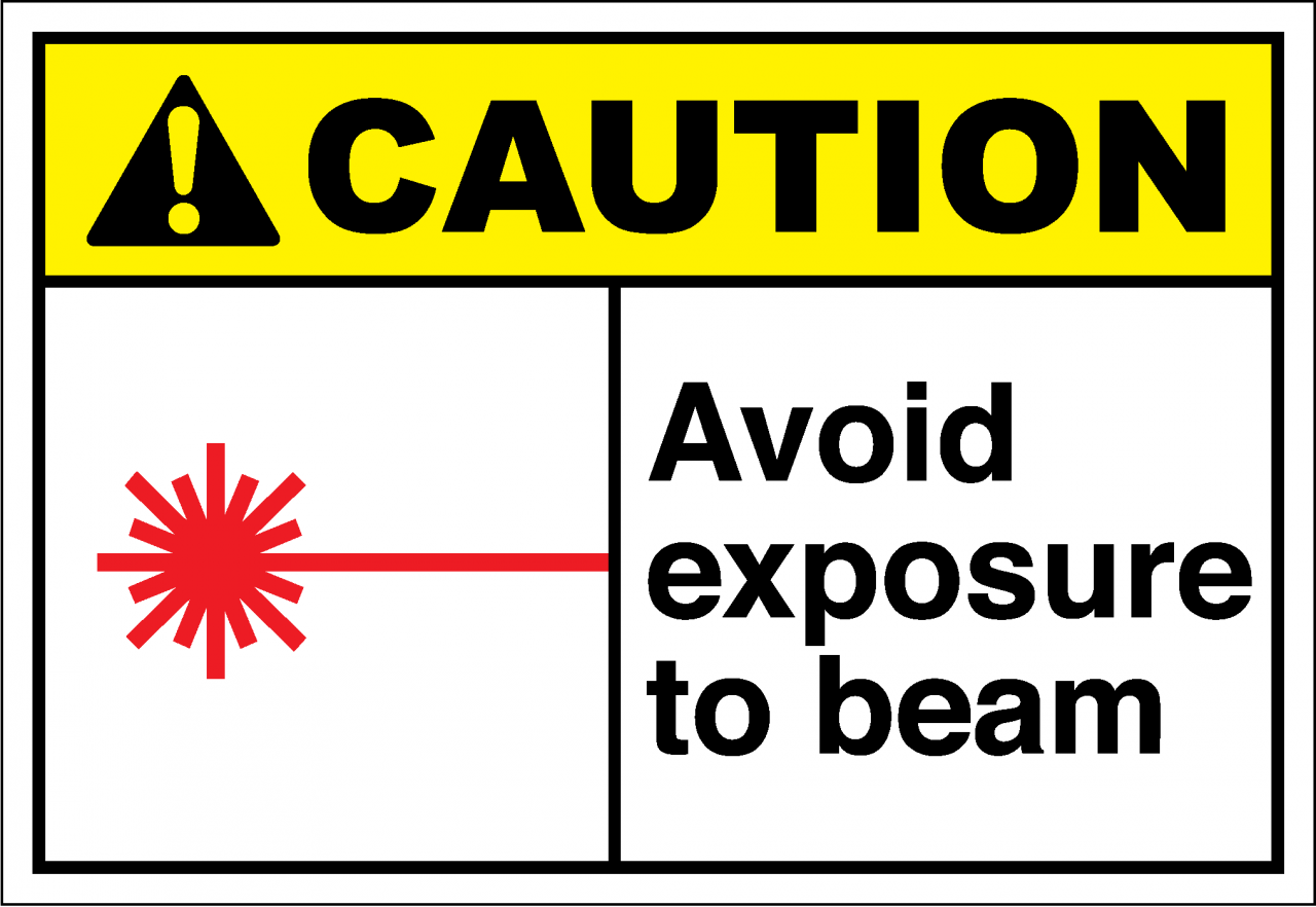 Caution Sign - avoid exposure to beam - SafetyKore