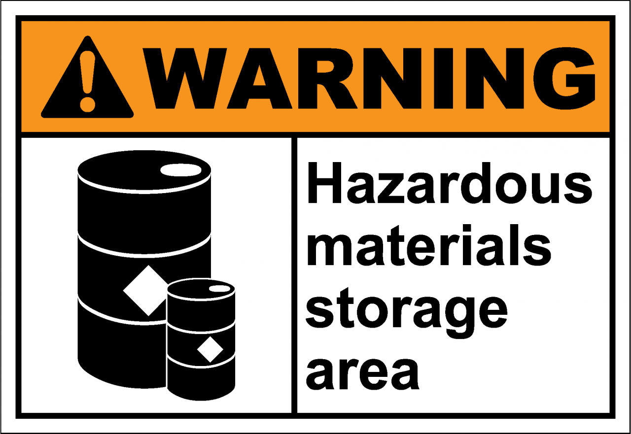 warnH058 - hazardous materials storage area