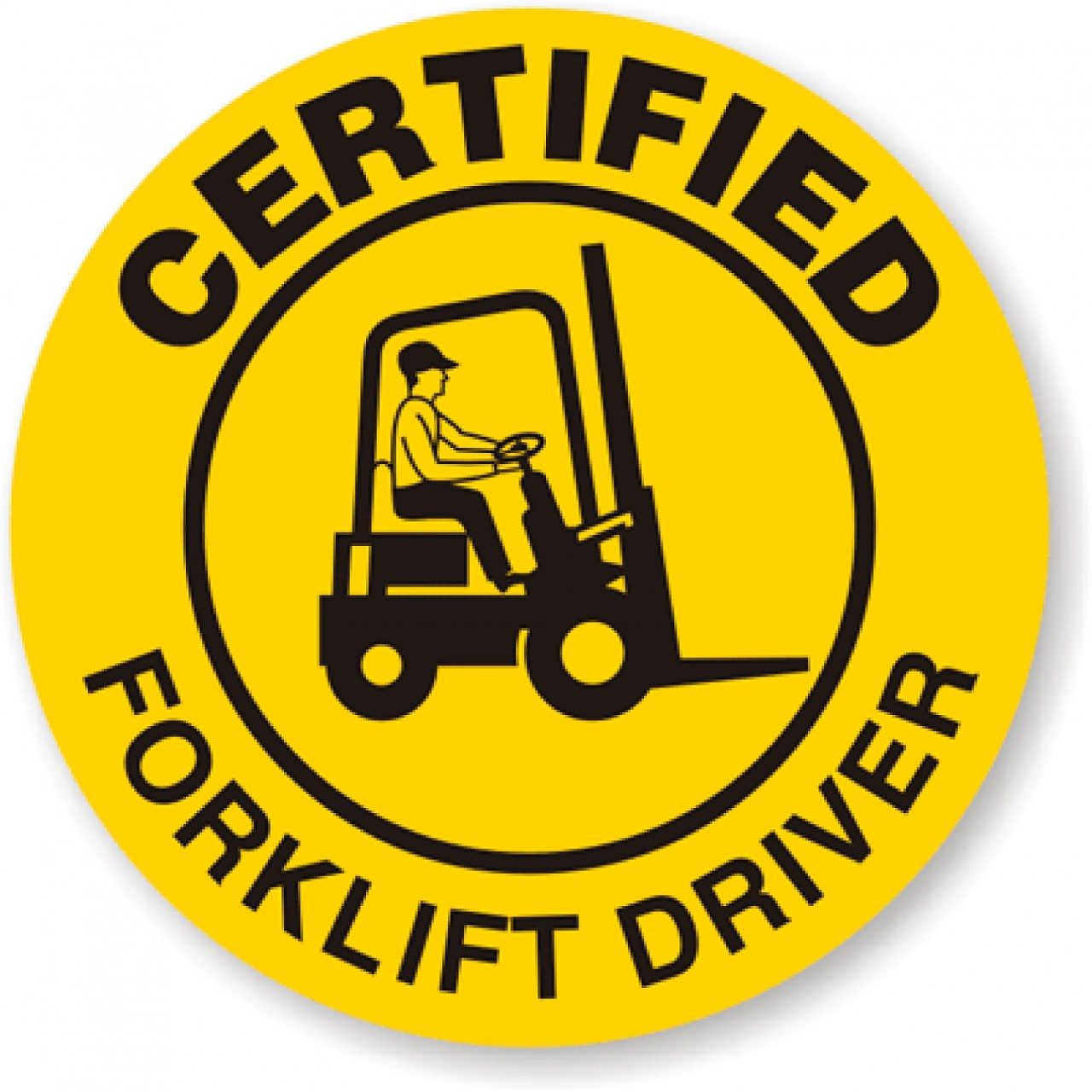 Certified Fork Lift Sticker
