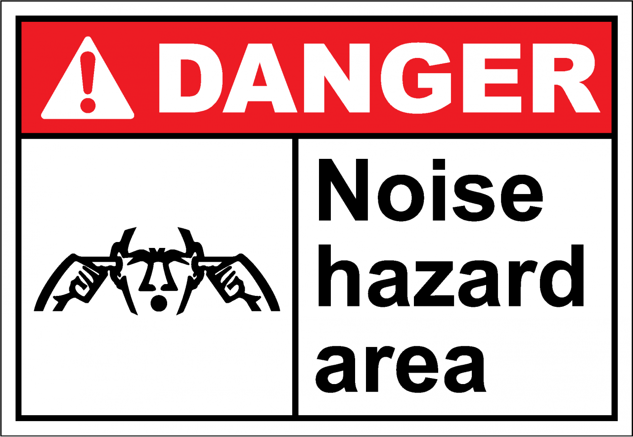 Danger Sign noise hazard area