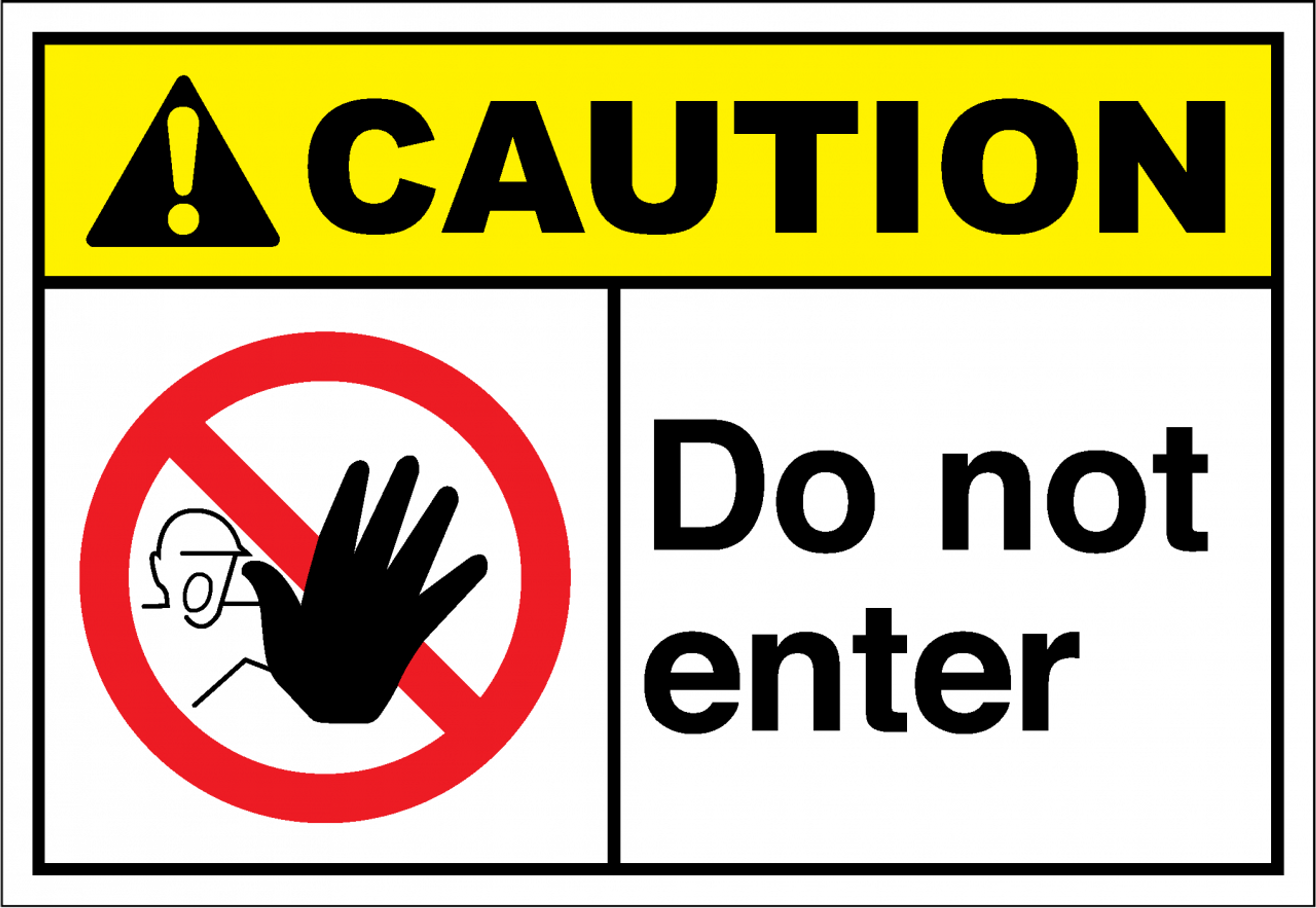 Caution Sign - do not enter