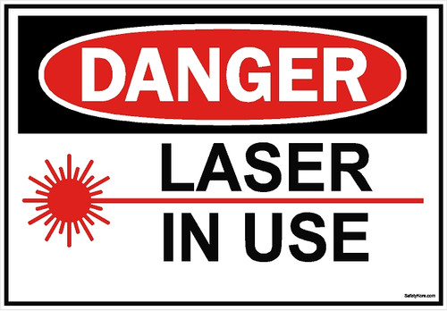 Laser In Use Sign - SafetyKore