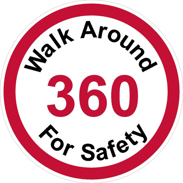 Walk Around 360 For Safety Decal