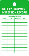 Safety inspection tag