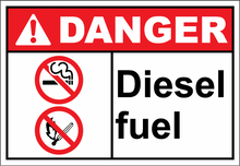 Danger Sign diesel fuel