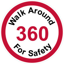 Walk Around 360 For Safety Decal