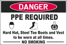 PPE-no smoking sign