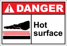 Danger Sign hot surface