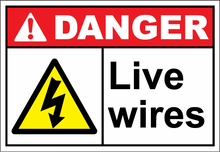 Danger Sign live wires