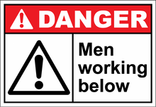 Danger Sign men working below