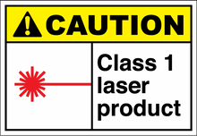 Caution Sign - class 1 laser product