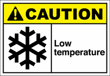 Caution Sign low temperature
