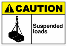 Caution Sign suspended loads