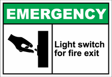emerH033 - light switch for fire exit