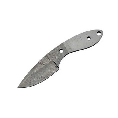 Damascus Drop Point Hunter Knife Blade Blank 3 Inch Full Tang