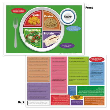 Nasco Healthcare MyPlate TearPad /Place Mats - 17 in. x 11 in. - 50 ...