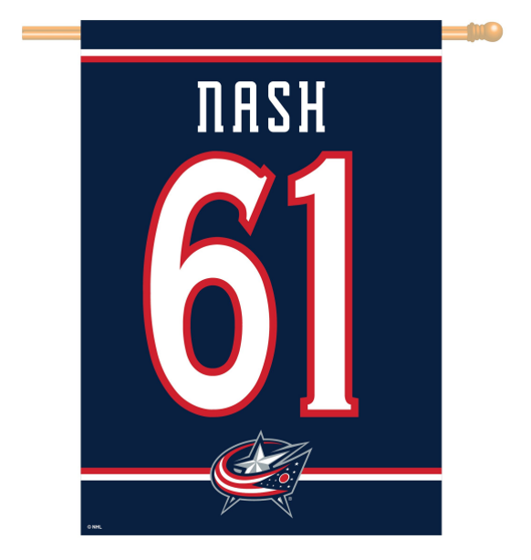 WIN 28x40 Rick Nash Replica Flag Banner - Columbus Sportservice LLC